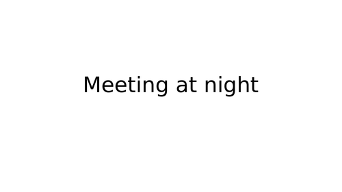 Meeting at Night Robert Browning Language and Literature AQA | Teaching ...