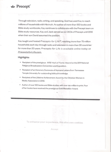 Kay Arthur Precepts for Life | Teaching Resources