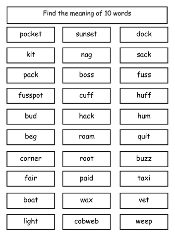 Dictionary Word Work | Teaching Resources