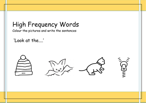 Writing High Frequency Word Cards | Teaching Resources