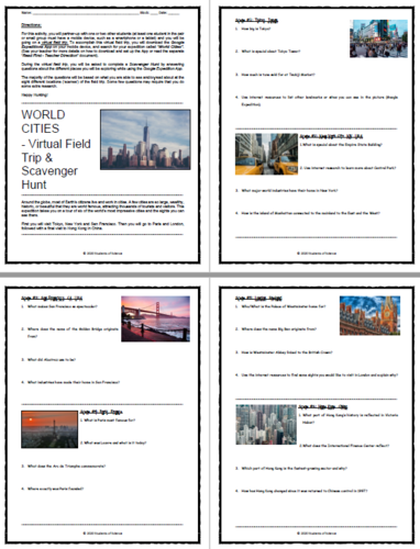 WORLD CITIES (Google Expeditions): Virtual Trip and Scavenger Hunt ...