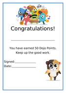 Dojo Certificates | Teaching Resources