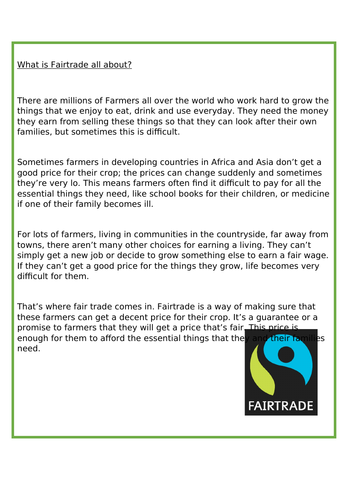 Fair trade scheme of work. | Teaching Resources