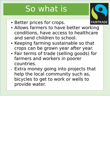 Fair trade scheme of work. | Teaching Resources