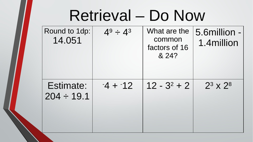 Edexcel GCSE Foundation Unit 1 - Number | Teaching Resources