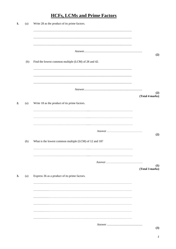 Edexcel GCSE Foundation Unit 1 - Number | Teaching Resources