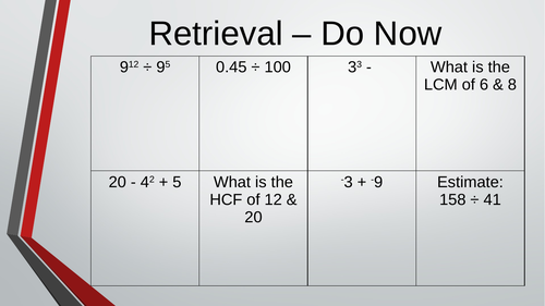 Edexcel GCSE Foundation Unit 1 - Number | Teaching Resources