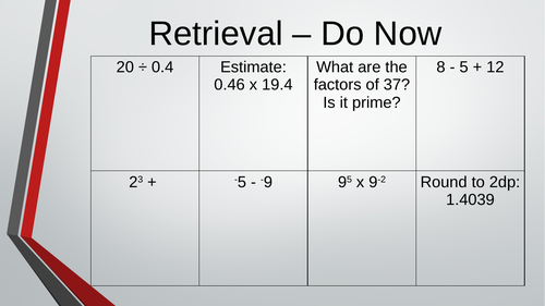 Edexcel GCSE Foundation Unit 1 - Number | Teaching Resources