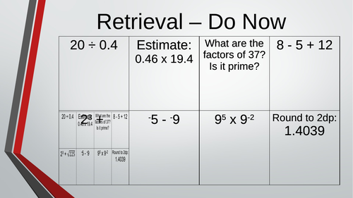 Edexcel GCSE Foundation Unit 1 - Number | Teaching Resources