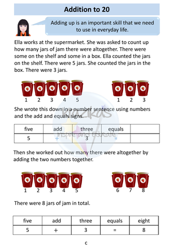 Functional Skills Maths - Entry Level 1 - Addition to 20 | Teaching ...