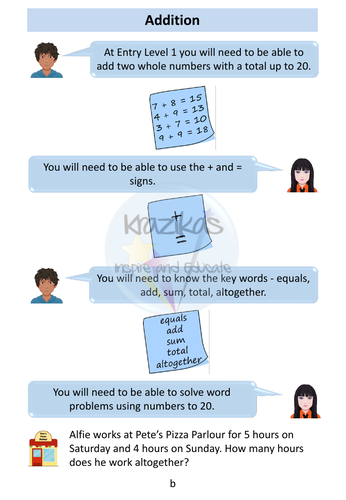 Functional Skills Maths - Entry Level 1 - Addition to 20 | Teaching ...