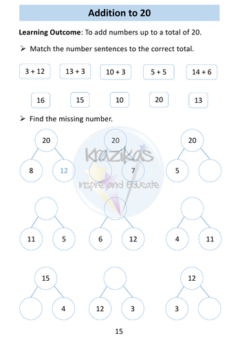 Functional Skills Maths - Entry Level 1 - Addition to 20 | Teaching ...