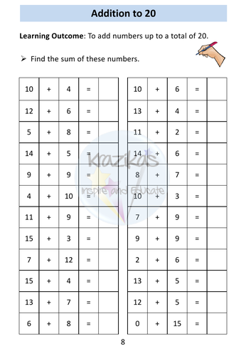 Functional Skills Maths - Entry Level 1 - Addition to 20 | Teaching ...