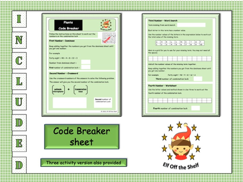 Plant Anatomy Photosynthesis and Life Cycle Save the Supply Teacher ...