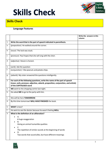 Functional Skills English Diagnostic Assessment Revised Standards ...