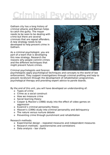 Criminal Psychology | Teaching Resources