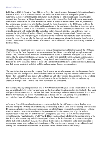 Introduction to A Streetcar Named Desire | Teaching Resources