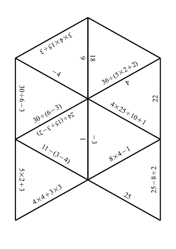 BODMAS Tarsia Jigsaw Puzzles Pack - Practise Order of Operations ...