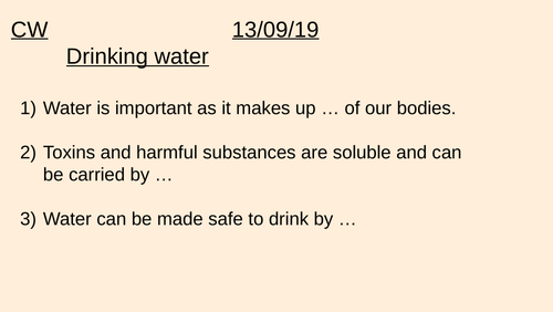 Water Treatment | Teaching Resources