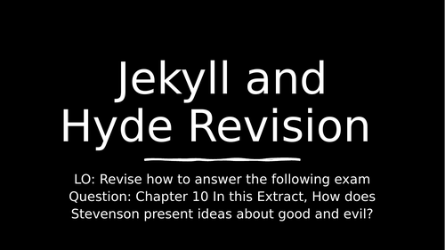 EDEXCEL English Literature Dr Jekyll and Mr Hyde Revision Bundle ...