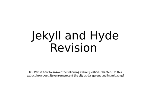 EDEXCEL English Literature Dr Jekyll and Mr Hyde Revision Bundle ...