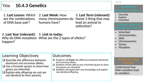 KS3 Genetics | Teaching Resources