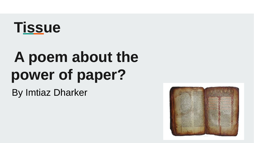 Demystifying the poem "Tissue" from the AQA Power and Conflict ...