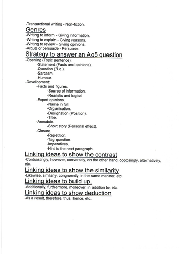 GCSE ENGLISH LANGUAGE (PAPER 1 & PAPER 2) REVISION GUIDE | Teaching ...