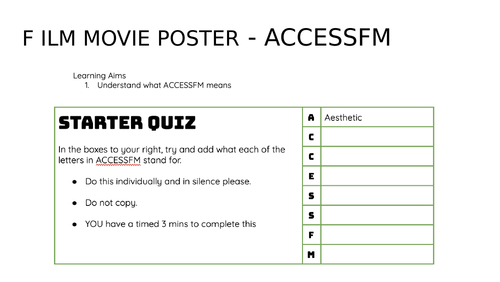 ADVERTISING | Research Skills | FILM POSTER | Teaching Resources