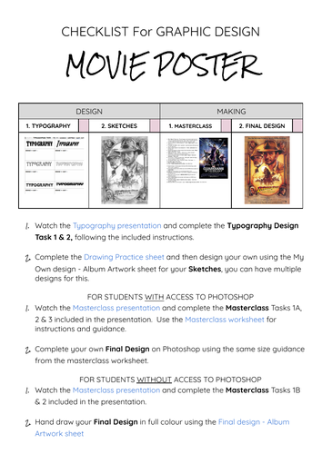 ADVERTISING | Design Skills | FILM POSTER | Teaching Resources