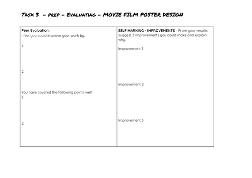 ADVERTISING | Evaluation Skills | FILM POSTER | Teaching Resources