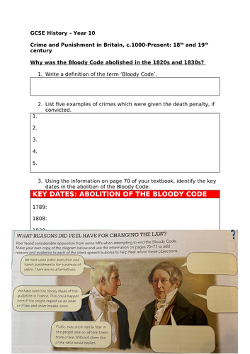 Why was the Bloody Code abolished? | Teaching Resources