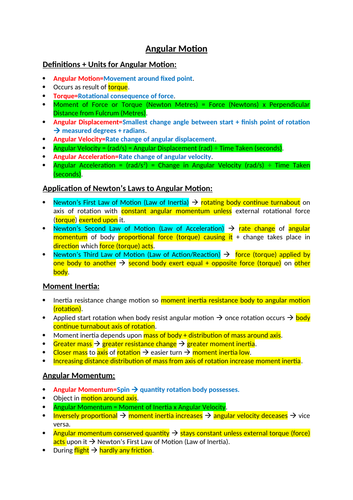 AQA A Level PE Revision Notes - New Spec | Teaching Resources
