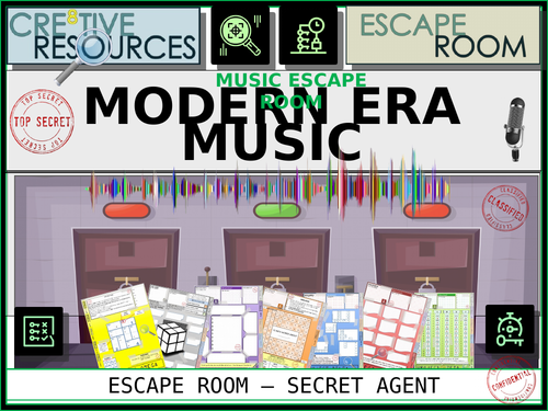 Modern Era Music Escape Room | Teaching Resources