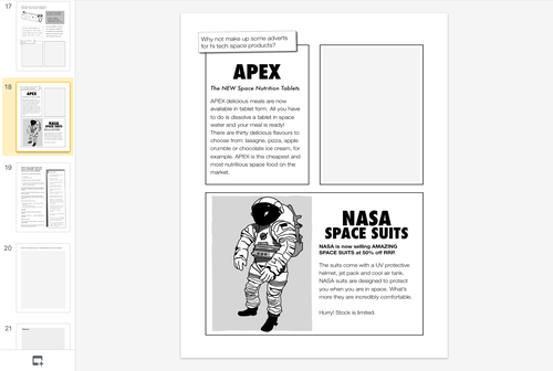 The Space Age Bag: Creative Writing DIGITAL GOOGLE CLASSROOM Resource ...
