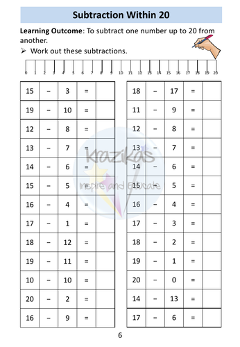 Functional Skills Maths - Entry Level 1 - Subtraction | Teaching Resources