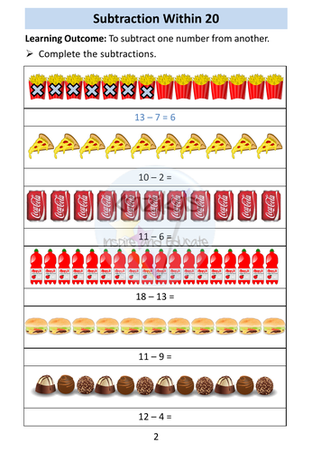 Functional Skills Maths - Entry Level 1 - Subtraction | Teaching Resources