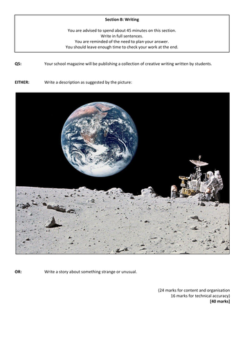 AQA English Language Paper 1 Question 5 Descriptive Writing | Teaching ...