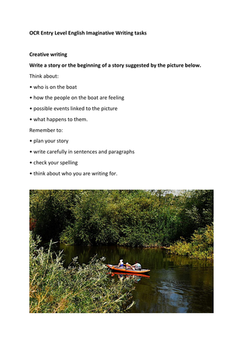 OCR Entry Level English: Imaginative Writing Unit | Teaching Resources
