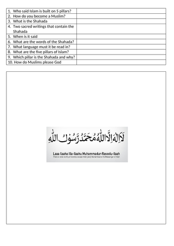 SHAHADA | Teaching Resources