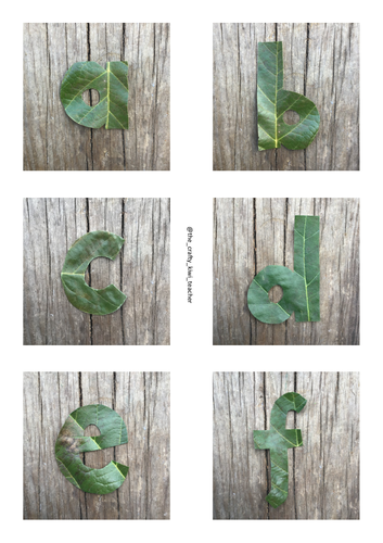 Nature leaf alphabet download to print | Teaching Resources