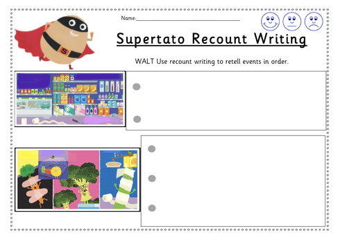 Supertato Recount Writing Sequence Order | Teaching Resources