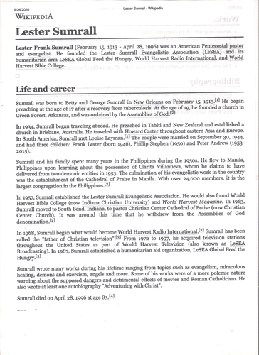 Lester Sumrall (1913-1996) | Teaching Resources Lester Sumrall (1913-1996) | Teaching Resources