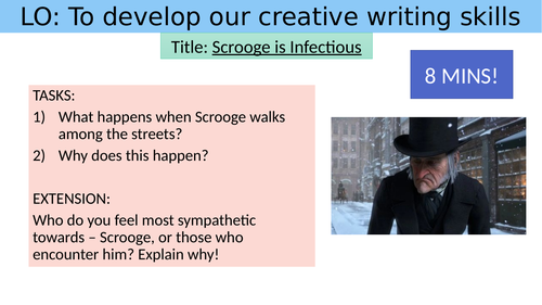 'A Christmas Carol' creative writing cover lesson | Teaching Resources