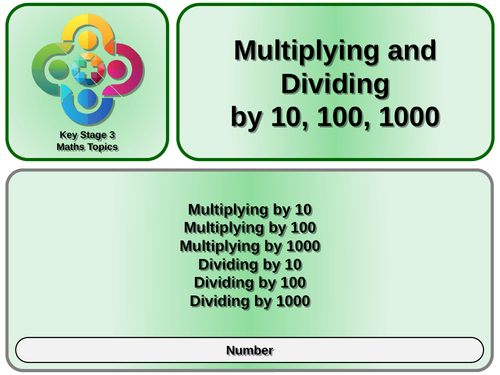 Multiplying and Dividing by 10 100 1000 | Teaching Resources