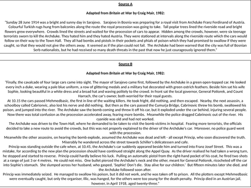 The Assassination of Franz Ferdinand | Teaching Resources