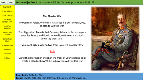 The Schlieffen Plan | Teaching Resources