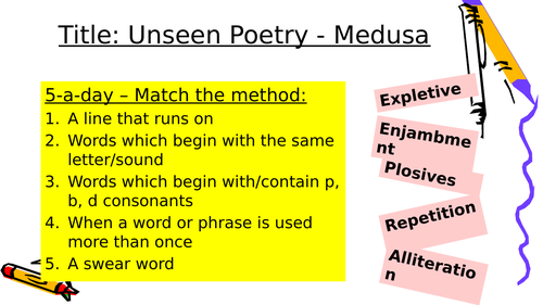 Unseen Poetry and Unseen Poetry Comparison | Teaching Resources