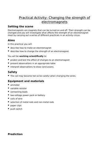 Electromagnets KS3 Activate Science | Teaching Resources