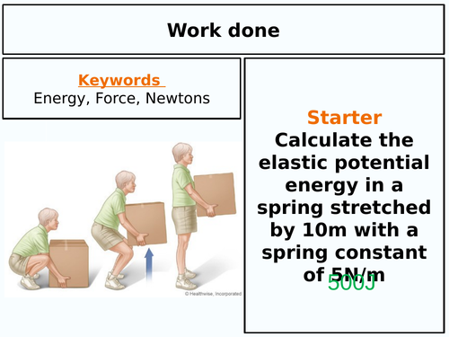 Work done AQA Physics new GCSE | Teaching Resources
